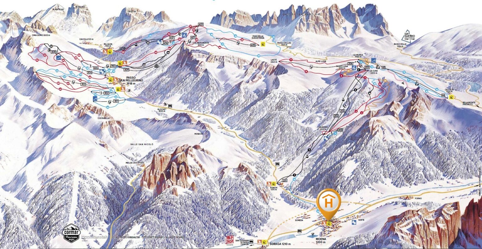 Alpe Lusia / San Pellegrino - Portaski